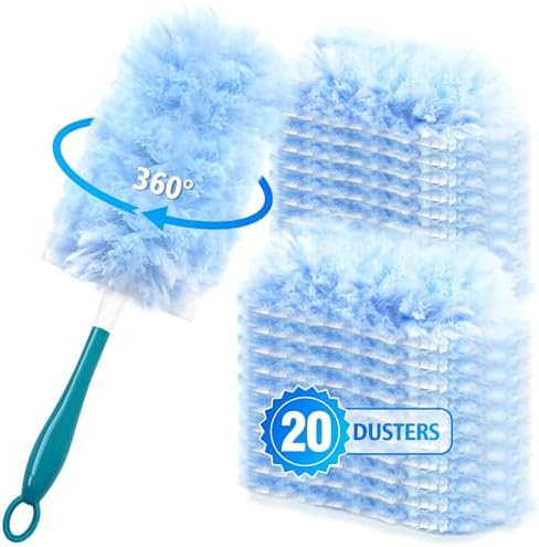 Amazon.com: NEWE Duster Refills 20 PCS with Handle Compatible with ...