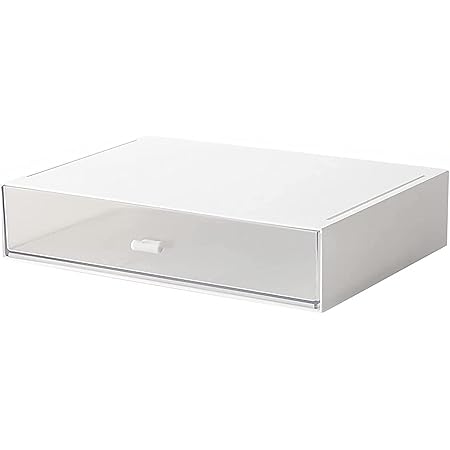 Desktop Drawer Organizer, Stackable Storage Drawers, Plastic White Desk ...