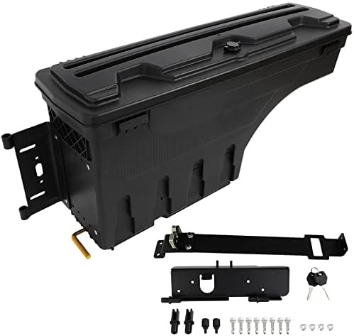 Amazon.com: KILOAUTO Black Truck Bed Storage Box fit for Nissan Titan ...