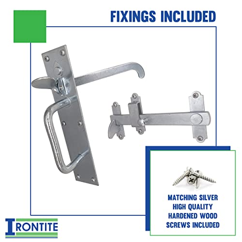 IRONTITE Suffolk Latch BZP, Garden Gate Latch for Wooden Gates, Ideal ...