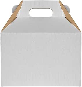 Box Lunch Mediana Cartón Micro Corrugado Blanco (25 pzs) Lonchera ...