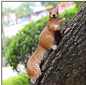 The Decorshed hanging wall squirrel, animal statue, hanging figure for ...