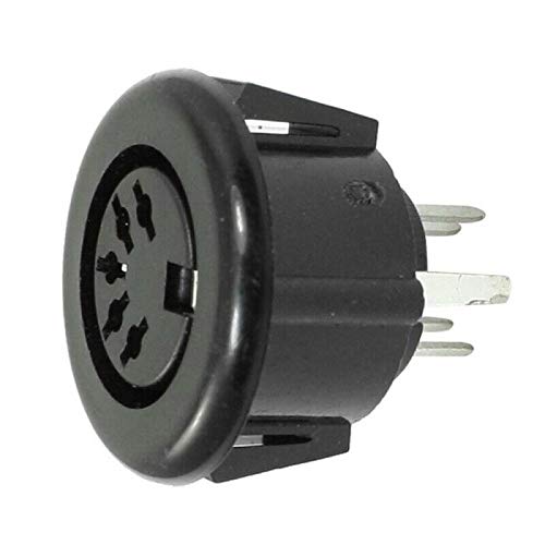 PRAV® Female 5 Pin DIN Plug Panel Mounted Keyboard Cable Connector ...