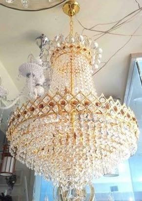 Buy Shri Mahal Antiques LED Crystal Big Size Jhumar Ceiling Light for ...