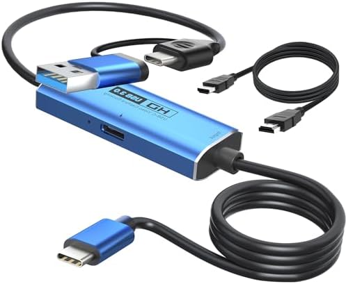 YCE 2 Meter PD3.0 +Type C to USB/Type C+ USB A 3.0 Vedio Capture Card ...