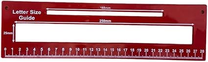 SEVEN4-UK Red Royal Mail PiP Size Guide Ruler – Letter & Large Letter ...
