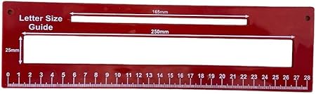 SEVEN4-UK Red Royal Mail PiP Size Guide Ruler – Letter & Large Letter ...