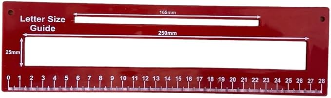 SEVEN4-UK Red Royal Mail PiP Size Guide Ruler – Letter & Large Letter ...