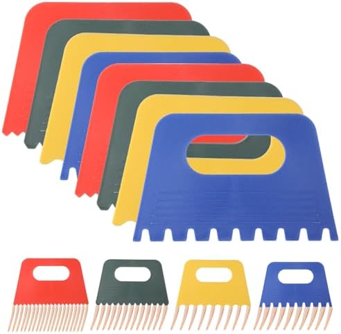 Amazon.com: 8 Pack Texture Tools for Plaster Plastic Paint Scraper Tool ...