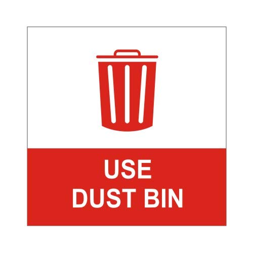 Being Safe Signs – Use Dust Bin – Coronavirus Signs - Print Mounted on ...
