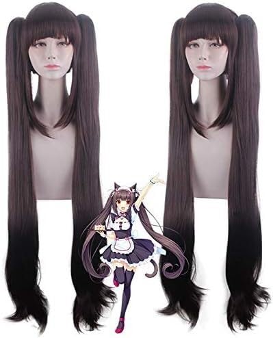 Amazon.com: Uearlid Chocola NEKOPARA Cosplay Wig Chocolate Heat ...