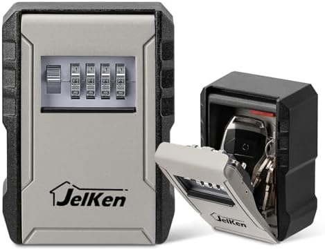 Key Safe Wall Mounted, Large 100 x 65 x 130mm Key Lock Box Outdoor ...