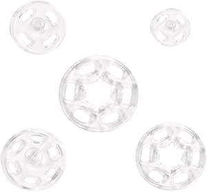 Amazon.com: 100Pcs Plastic Snap Fasteners Press Button Transparent ...