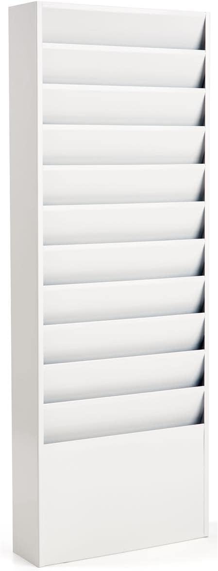 Amazon.com: Displays2go File Holder Wall Mount, 11 Tiers, Letter Size ...