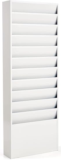 Amazon.com: Displays2go File Holder Wall Mount, 11 Tiers, Letter Size ...