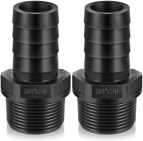 Amazon.com: JoyTube Plastic Hose Barb Fittings 5/8" Barb X 3/4" NPT ...