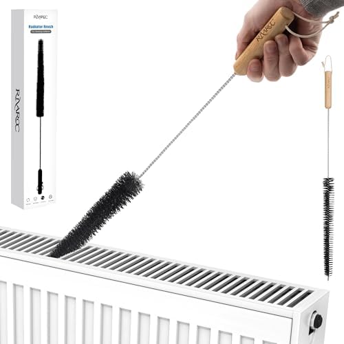 Rivaroc Radiator Cleaning Brush, 70CM Flexible Duster, Wooden Handle ...