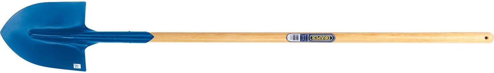 Long Handled Round Pointed Shovel, Wooden Shaft, Garden Spade : Amazon ...