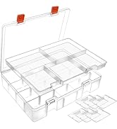 Amazon.com: DUOFIRE Two Layers Compartment Organizer Box Plastic ...