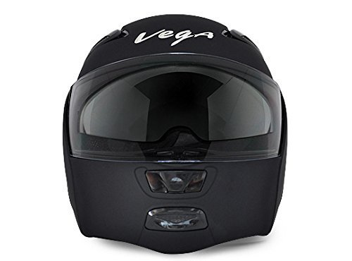 Vega Improved New Boolean With Dual Visor (Dull Black) : Amazon.in: Car ...