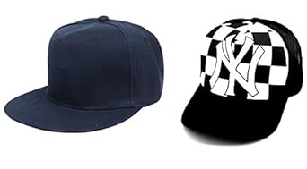 Buy Michelangelo NY Checks Half Net Baseball Cap and Navy Blue Hip Hop ...