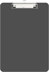 Amazon.com : Macroclo Plastic Clipboards, A4 Grey Clip Board 8.5x11 for ...