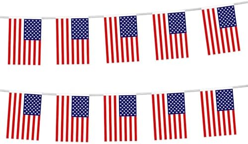 Hollylife 10m Drapeau États-Unis avec 30 Petits Drapeau USA Tissu ...