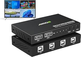 Amazon.com: KVM synchronizer, USB Switch, Keyboard and Mouse Controller ...