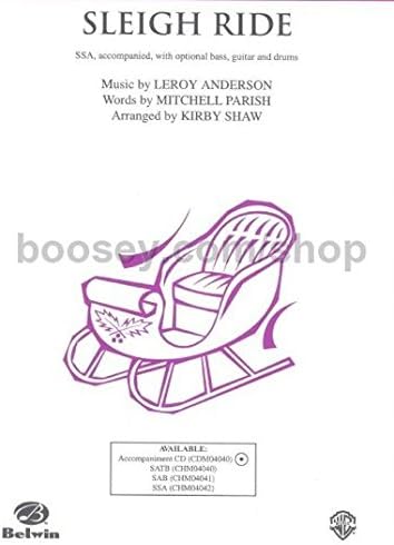 Amazon.com: Sleigh Ride Choral Octavo Choir Music by Leroy Anderson ...