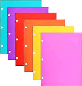 Amazon.com : 6 Pack 4 Pocket Paper Folders -2 Horizontal and 2 Vertical ...
