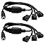Gebildet 2PCS DC Power Supply Plug to 4way 3-Pin and 4-Pin PC Fan Power ...