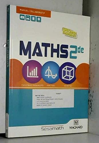 Amazon.fr - Maths 2nde - Manuel enseignant - Sésamath - édition Magnard ...