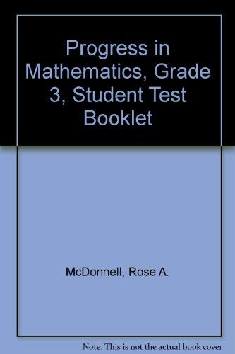 Amazon.com: Progress in Mathematics, Grade 3, Student Test Booklet ...