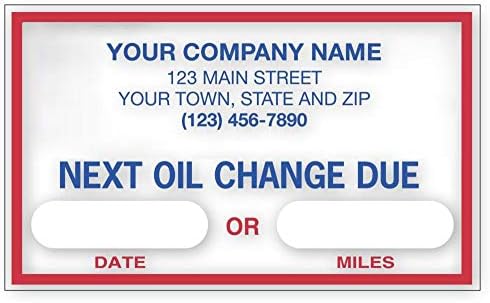 Amazon.com: CheckSimple "Next Oil Change Due" Service Stickers ...