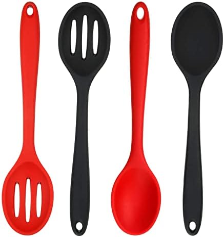 Amazon.com: Boao 4 Pcs Silicone Cooking Spoons Set Silicone Serving ...