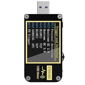 Mumusuki USB Voltmeter Ammeter with Gravity Sensor Screen Flip 9 Pin ...