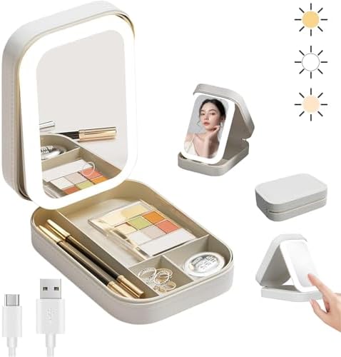 Amazon.com: AMIRO M2 LumoCube Makeup Mirror with Bag - Portable LED ...