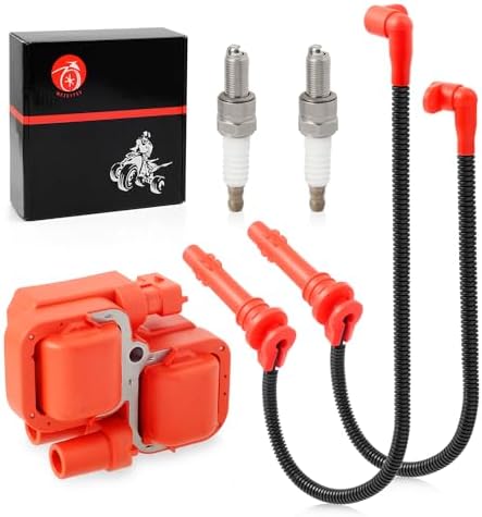 Amazon.com: Moto1988 Ignition coil & Spark plug & Wire Cap for Polaris ...