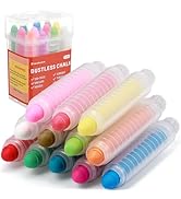Amazon.com: Dustless Chalk for Kids - 12 PCS Colored Non-toxic ...