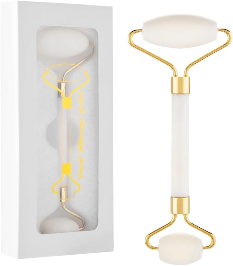 Amazon.com: Face Roller Skin Care - Jade Roller Gua Sha Set, Rose ...