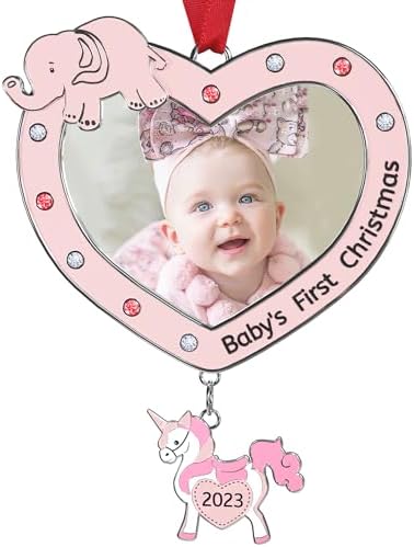 Amazon.com: Baby First Christmas Photo Ornament 2023 Boy - My First Christmas Xmas Tree Picture ...