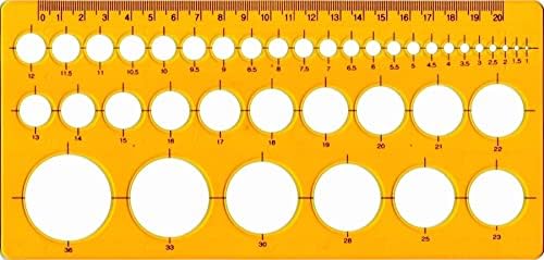 Amazon.com : KUDOS.JP Circle Template Ruler Japan Import : Office Products
