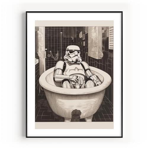 Amazon.com: Stormtrooper Star Wars Bathroom Art Print - Premium Giclee ...