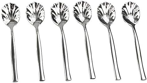 Amazon.com | Idomy 12-Piece Stainless Steel Shell Shape Sugar Spoon ...