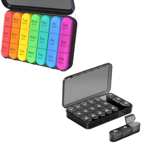 Amazon.com: Daviky Medicine Pill Box - 7 Day, 3 Times a Day, Travel ...