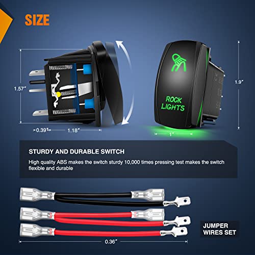 Snapklik.com : Nilight Rock Lights Rocker Switch Led Light Bar Switch ...