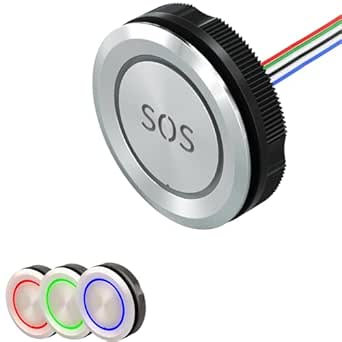 HBAN 35mm Ultra Thin Waterproof Short Touch Push Button with Wire 1NO ...