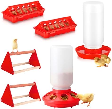 Amazon.com: VibeHaven 6 Pack Chick Feeder and Waterer Set - Chick ...