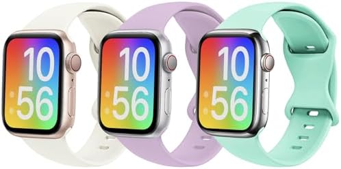 Amazon.com: [3 Pack] Silicone Strap Compatible with Kids Apple Watch ...