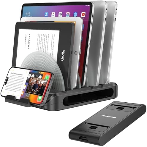 DeskLogics Vertical Laptop Stand for Desk with 6 Dividers